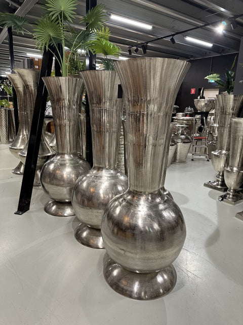 Verwunderlich Xxl Bodenvase Silber Bild