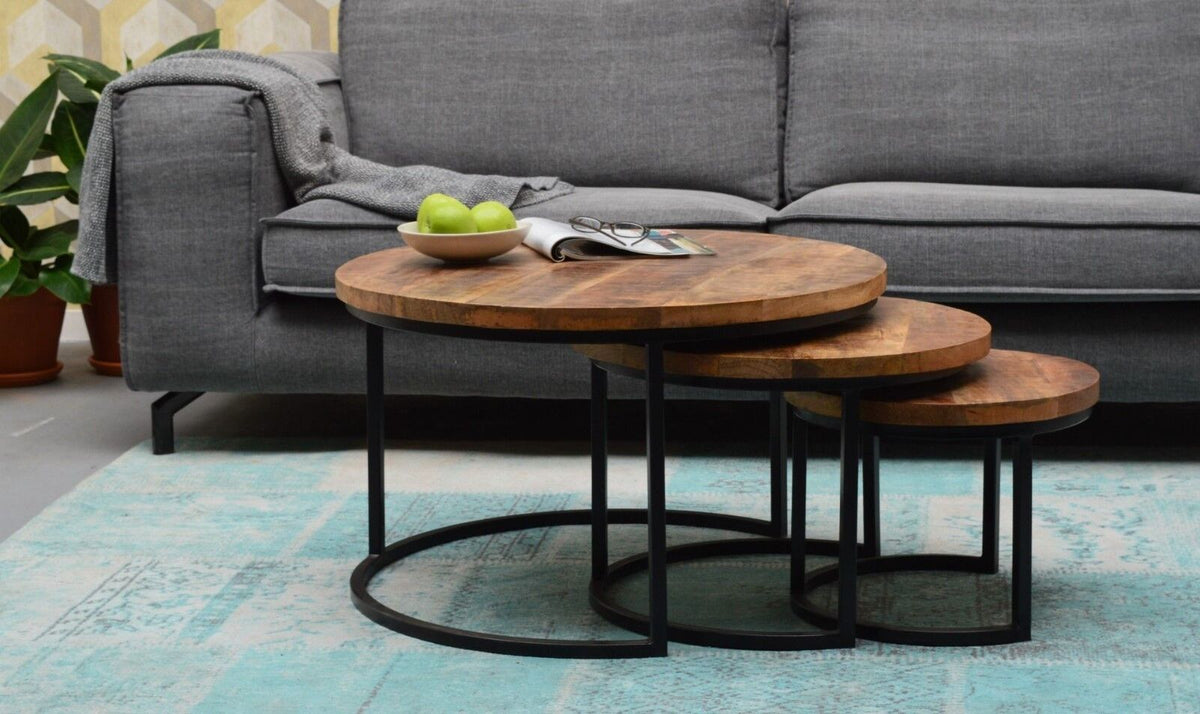 Couchtisch 3er Set Rund