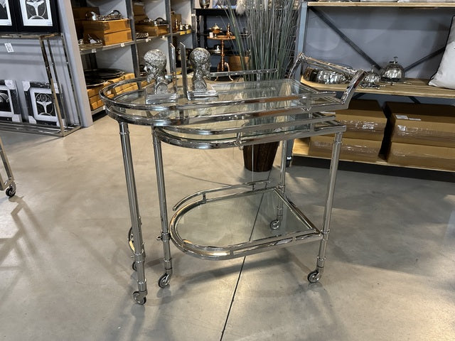Barwagen Silber, Trolley Silber, Servierwagen Silber, Breite 75 cm ...