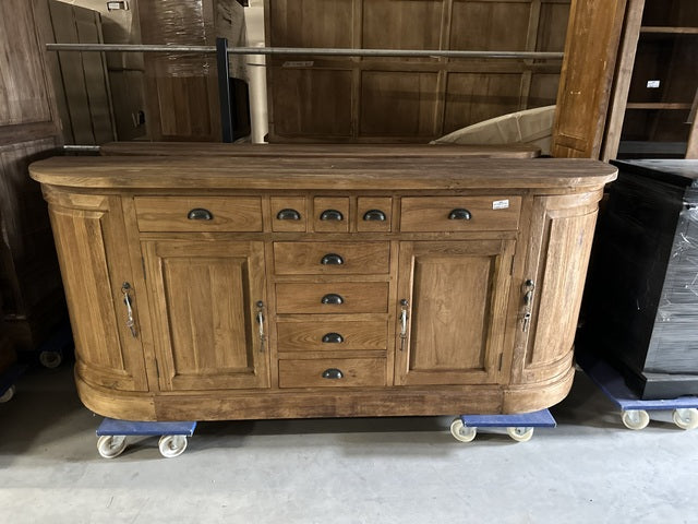 Sideboard abgerundete Ecken Teak Massivholz, Anrichte abgerundete Ecke ...
