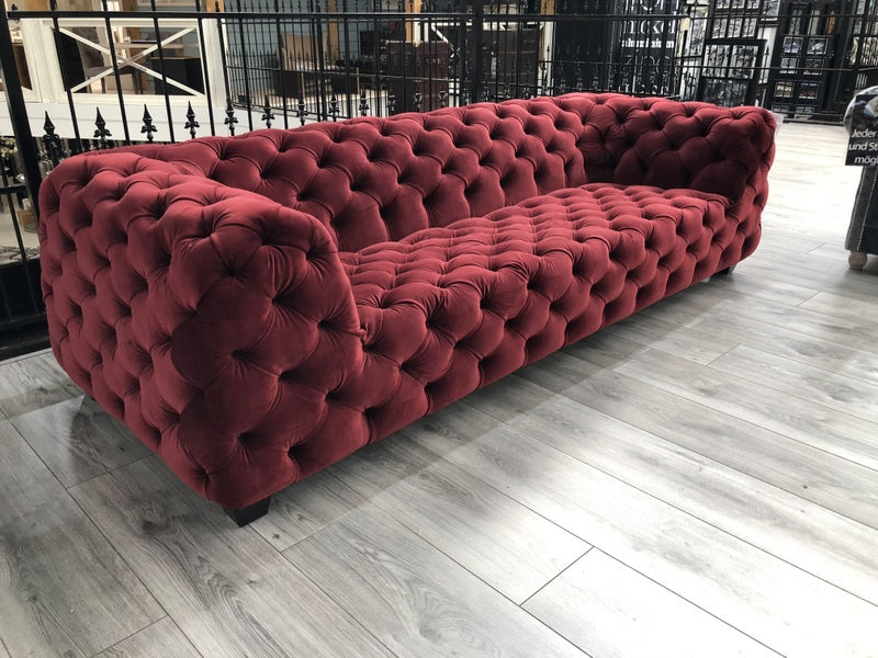 Chesterfield Sofa rot, Sofa rot Chesterfield, Breite 258 cm – Richhome