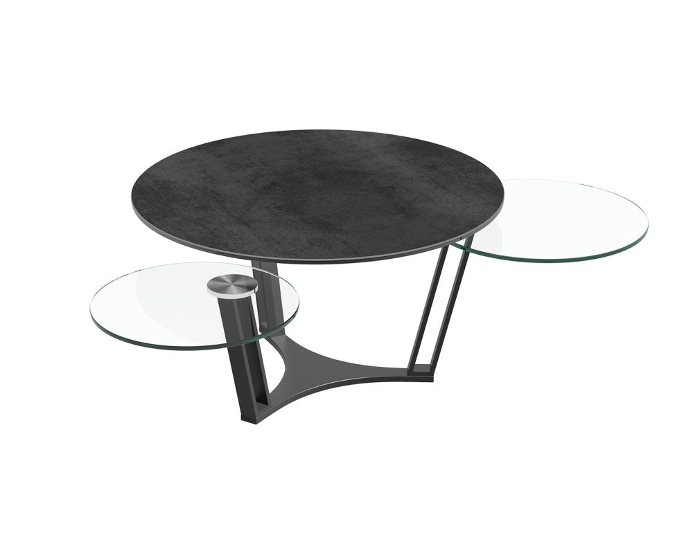 Couchtisch rund keramik titan, runder Beistelltisch keramik titan, Maß ...